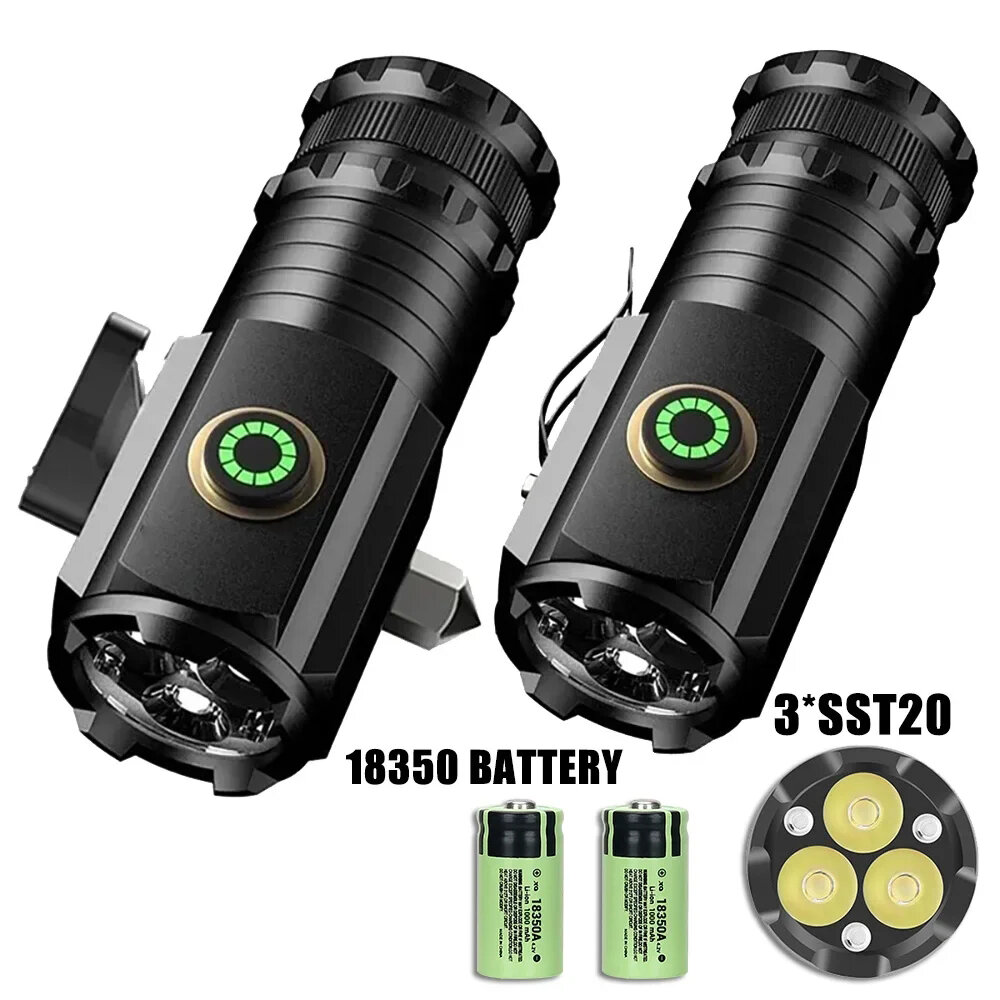 Powerful Mini LED Flashlight High Quality Aluminium Alloy Torch Type-C ...