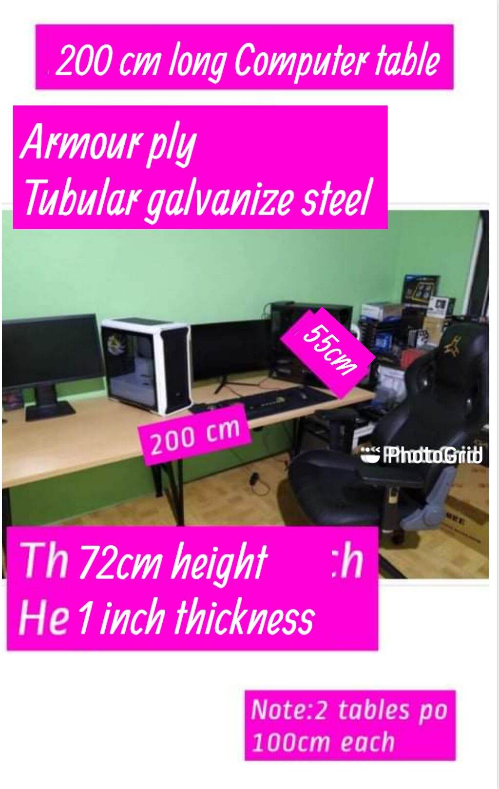 200 x55 cm long Computer table | Lazada PH