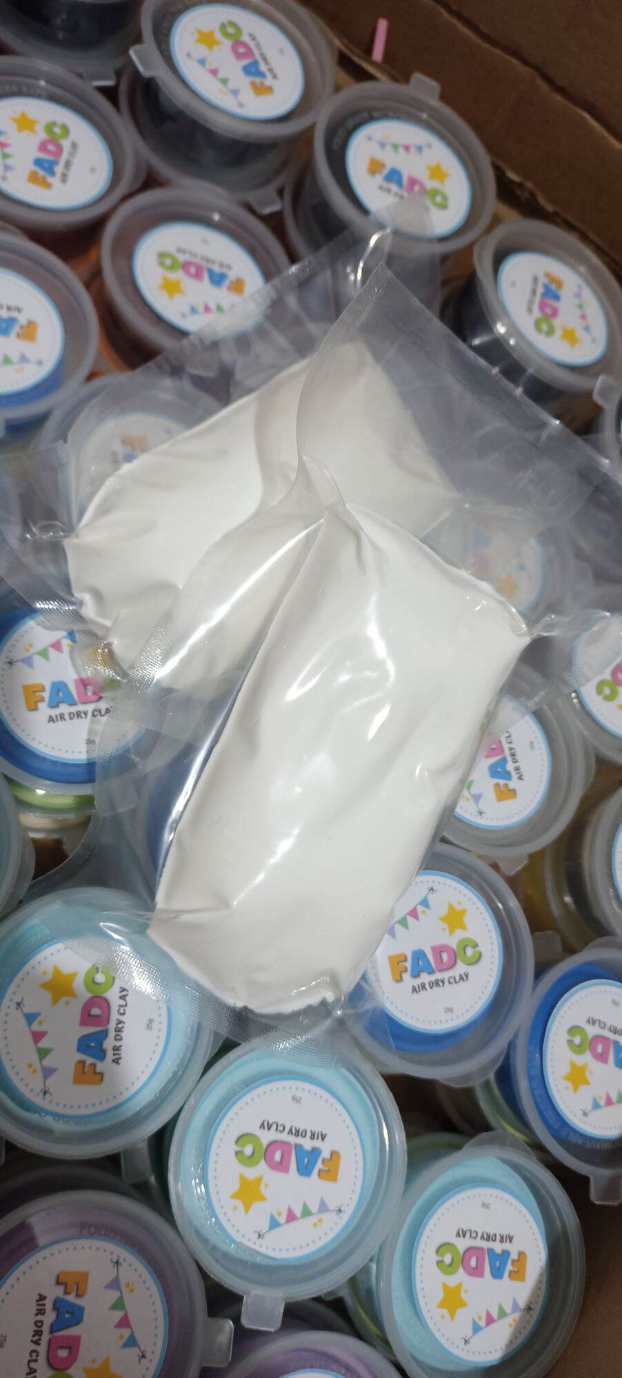 FADC 100/200 grams Flynntastic air dry clay white,black,skin,flesh ...