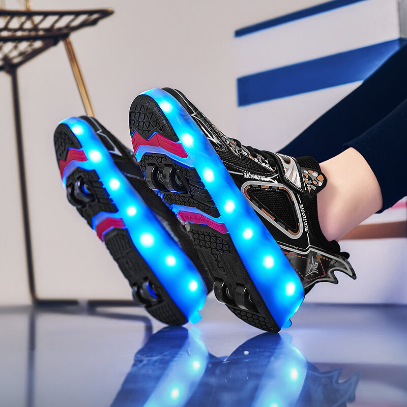 Beginner Heelys Student Four-Wheel Rollerskate Invisible Walking ...