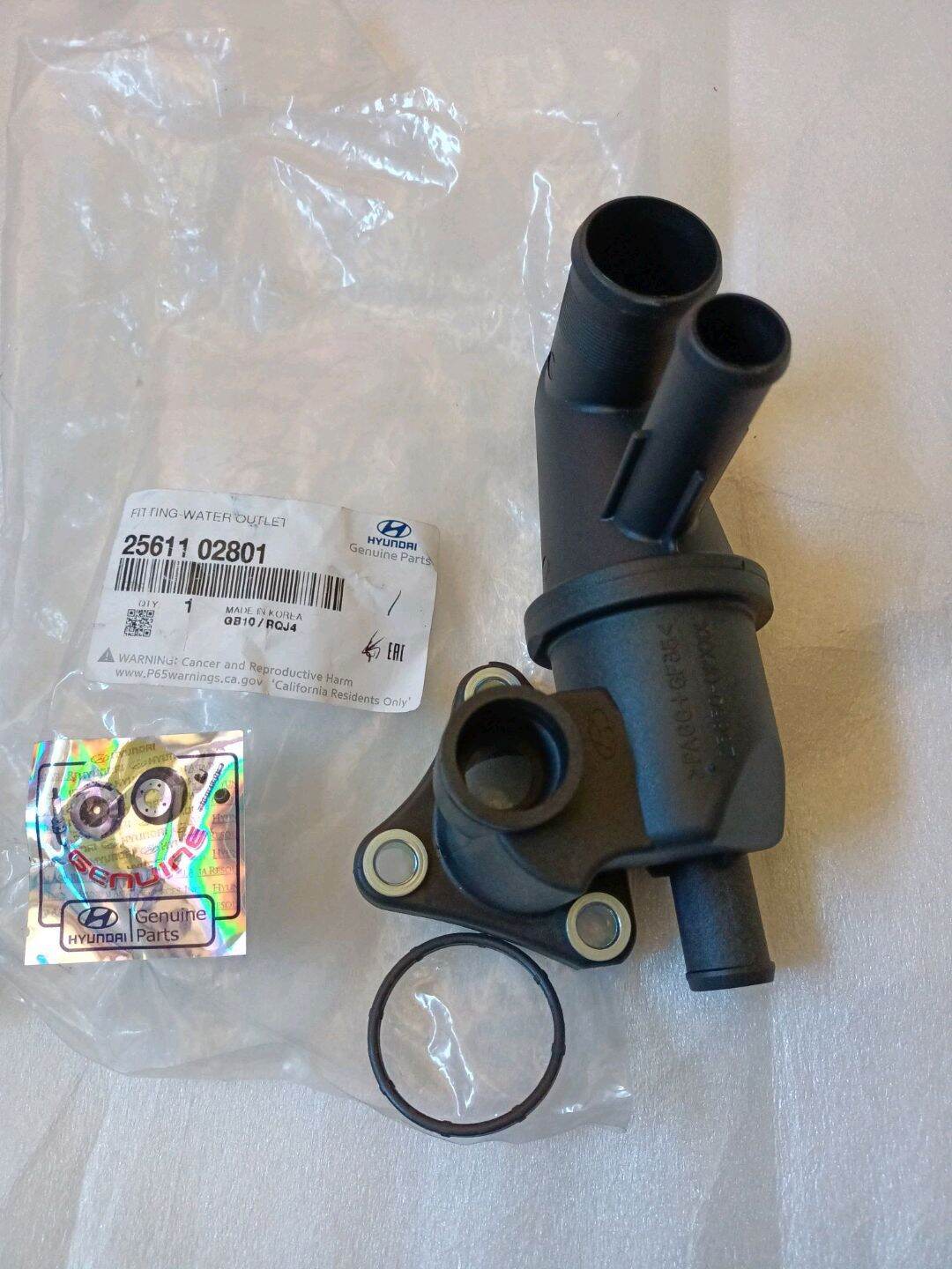 25611-02801 WATER OUTLET FOR HYUNDAI GETZ 1.1 GAS(GENUINE) | Lazada PH