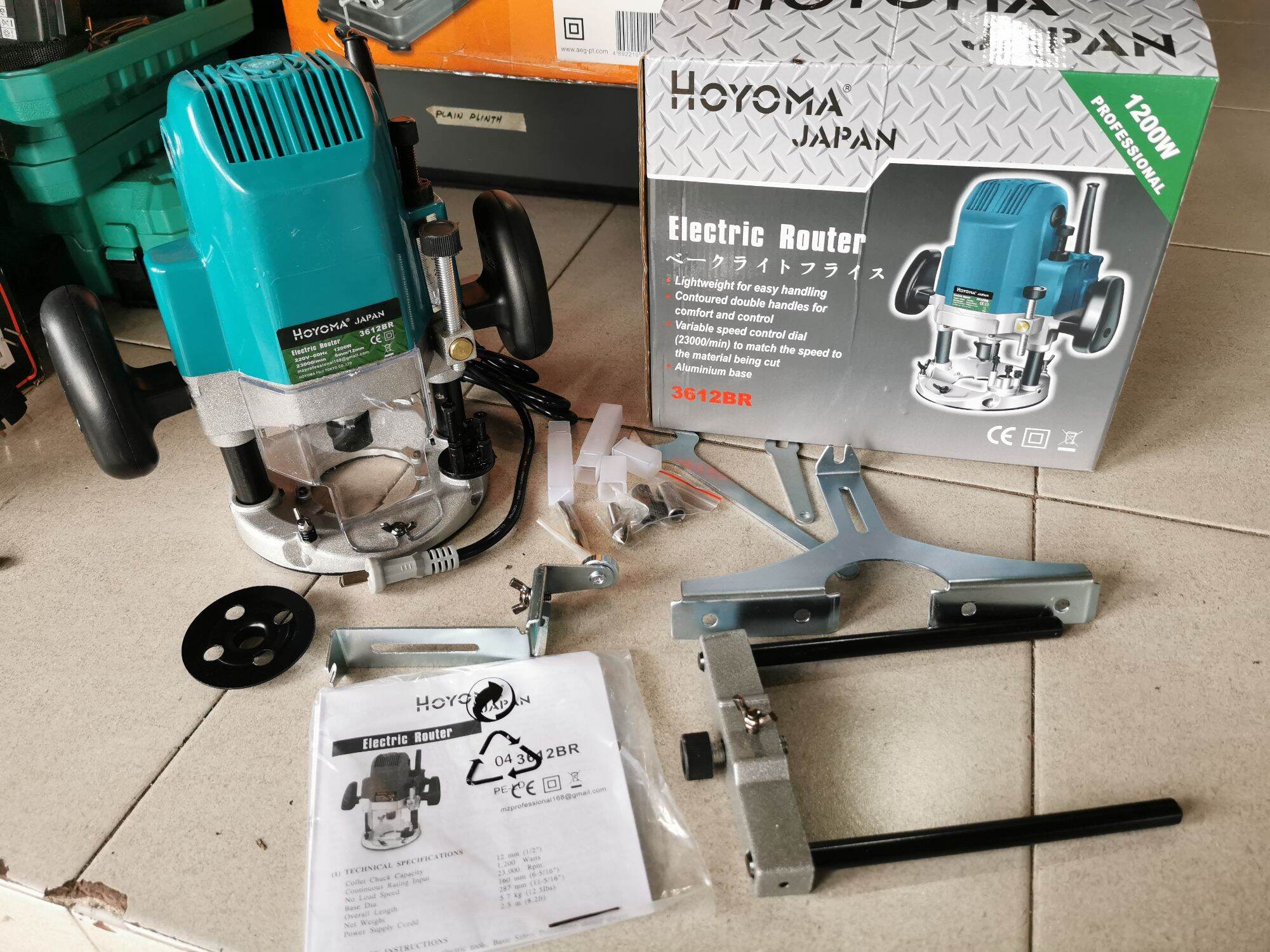 HOYOMA JAPAN 3612BR 12mm (1/2'') Plunge Wood ELECTRIC Router (1200W ...