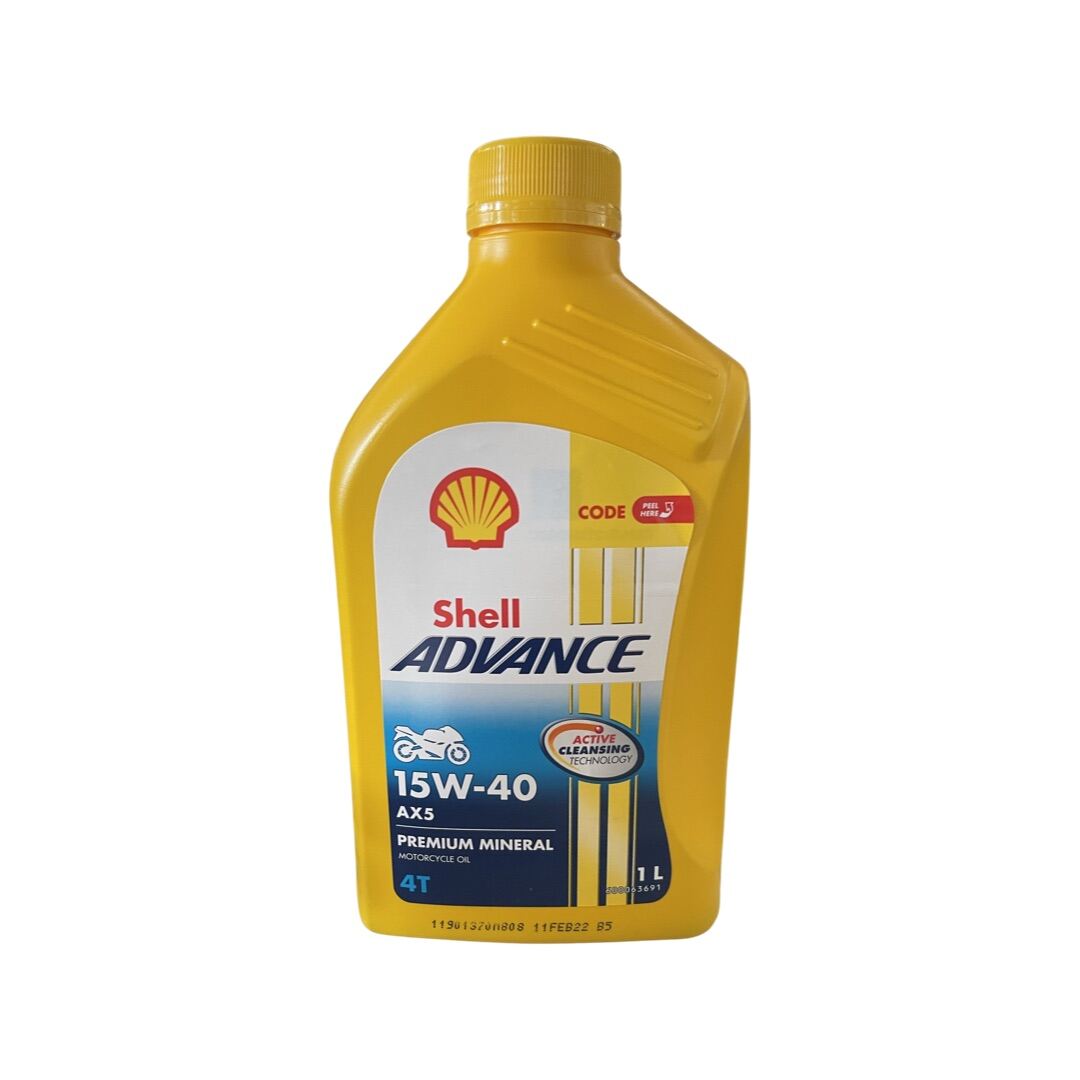 SHELL ADVANCE AX5 (YELLOW) 15W-40 ENGINE OIL GENUINE | Lazada PH