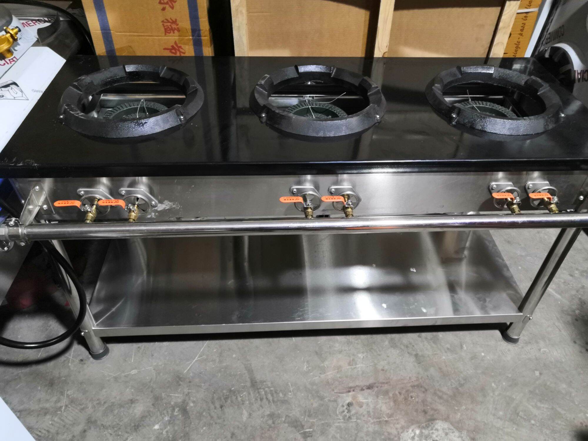 3 Burner Wok Range with Undershelf | Lazada PH