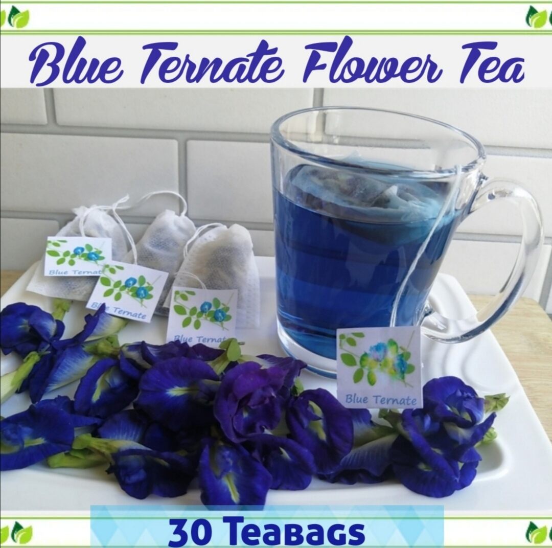 Blue Ternate Flower Tea (Butterfly Pea Dried Flower Herbal Tea)-30pcs ...