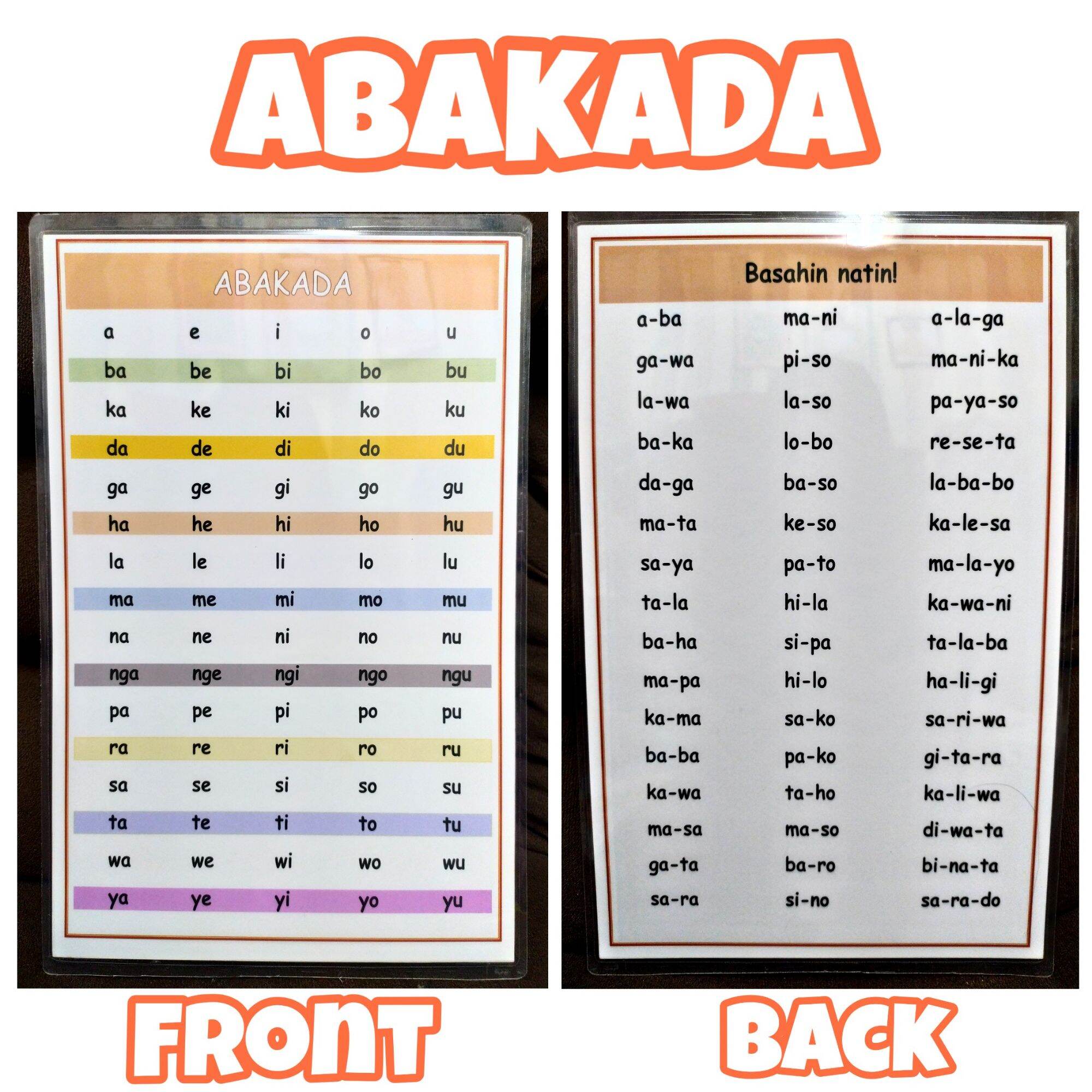 Laminated ABAKADA | Lazada PH