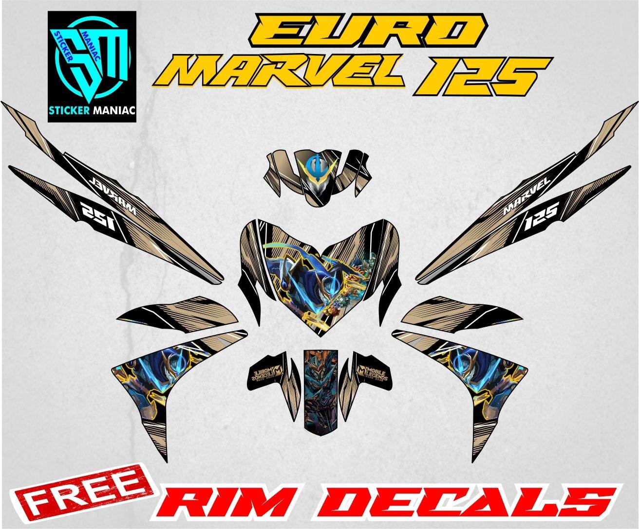 Euro 125 full body decals | Lazada PH