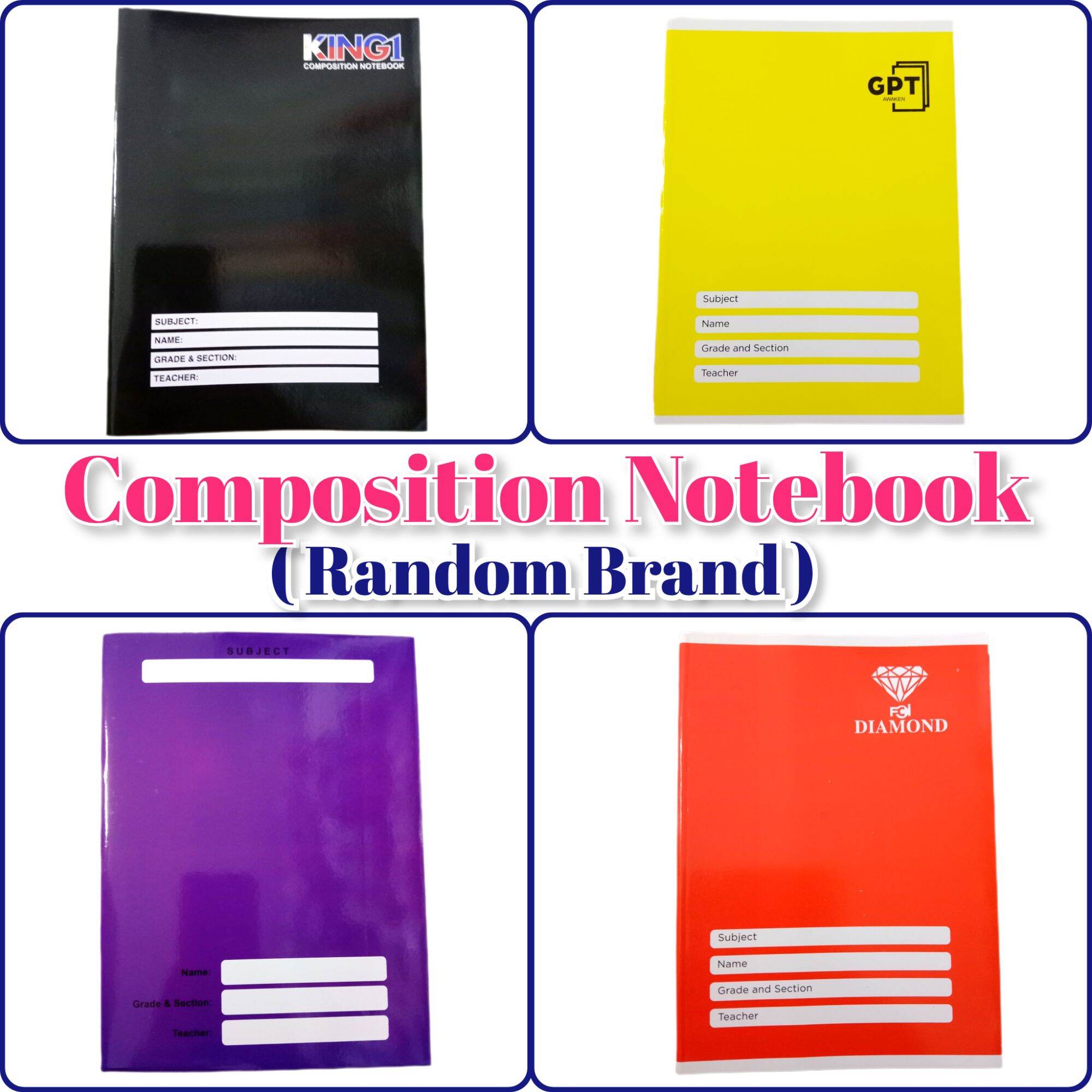 10pcs/ream Composition Notebook (w/o and with Plastic Cover) for Grade ...