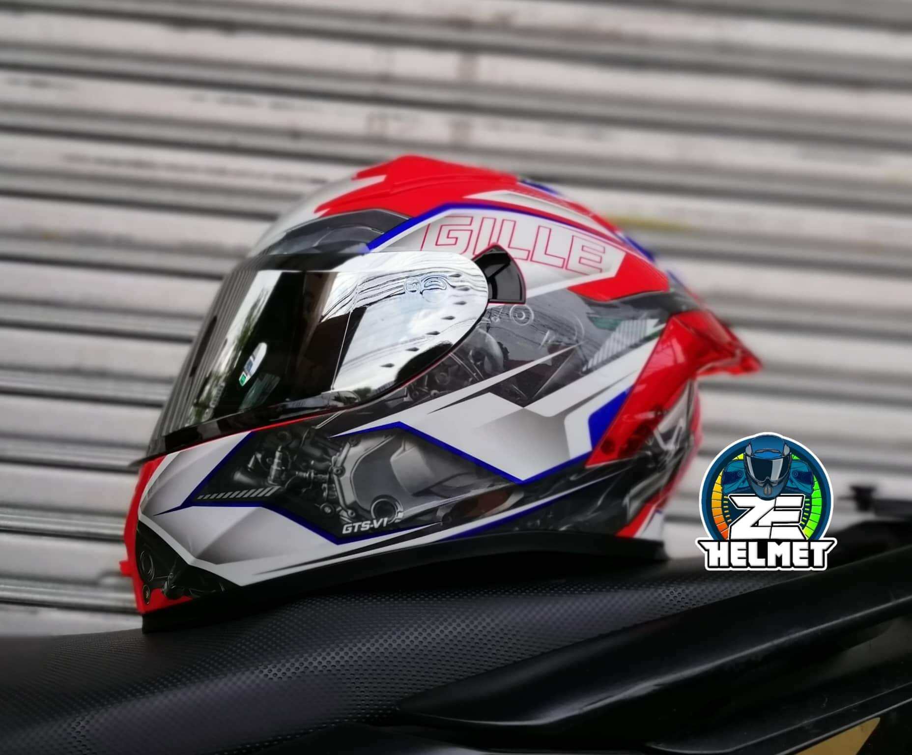 GILLE 135 GTS-V1 MUFFLER BLACK RED | Lazada PH