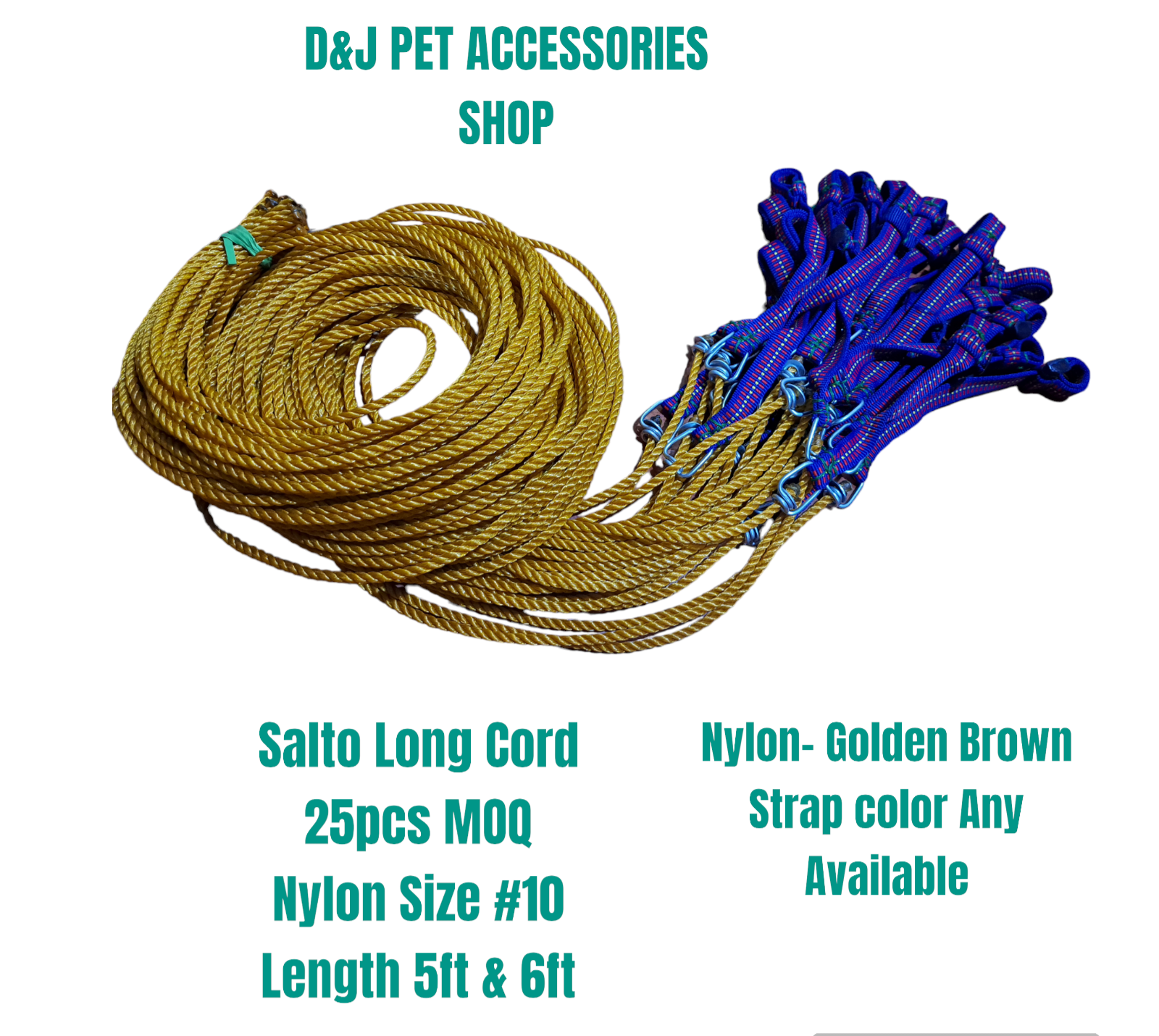 Heavy Duty Tie Cord for Gamefowl Long Cord #10 Nylon Size SALTO Tahi ...