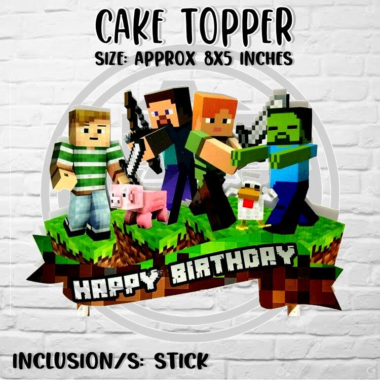Minecraft Creeper Cake Topper