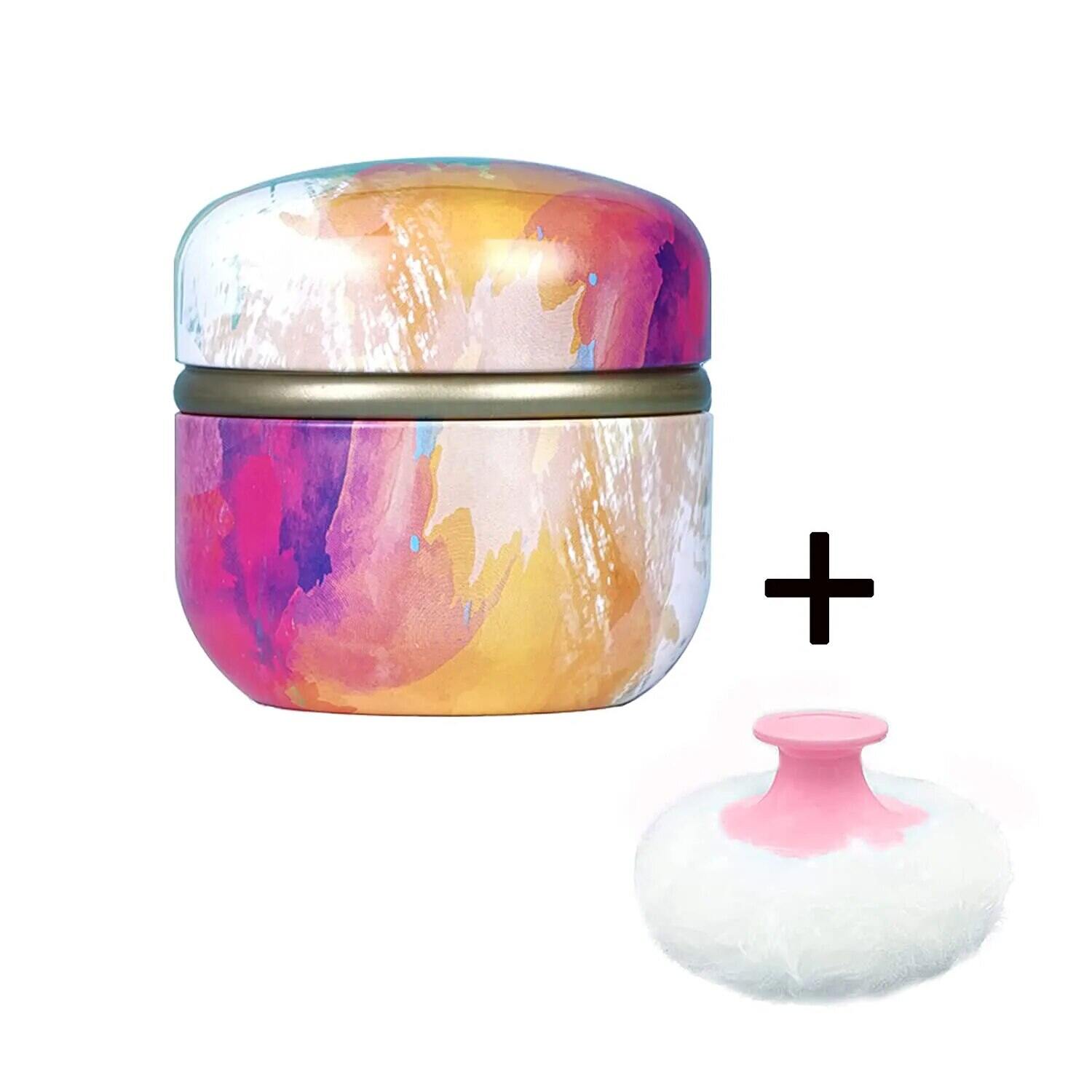 Body Powder Case And Powder Puff With Powder Puff Container Tea ...