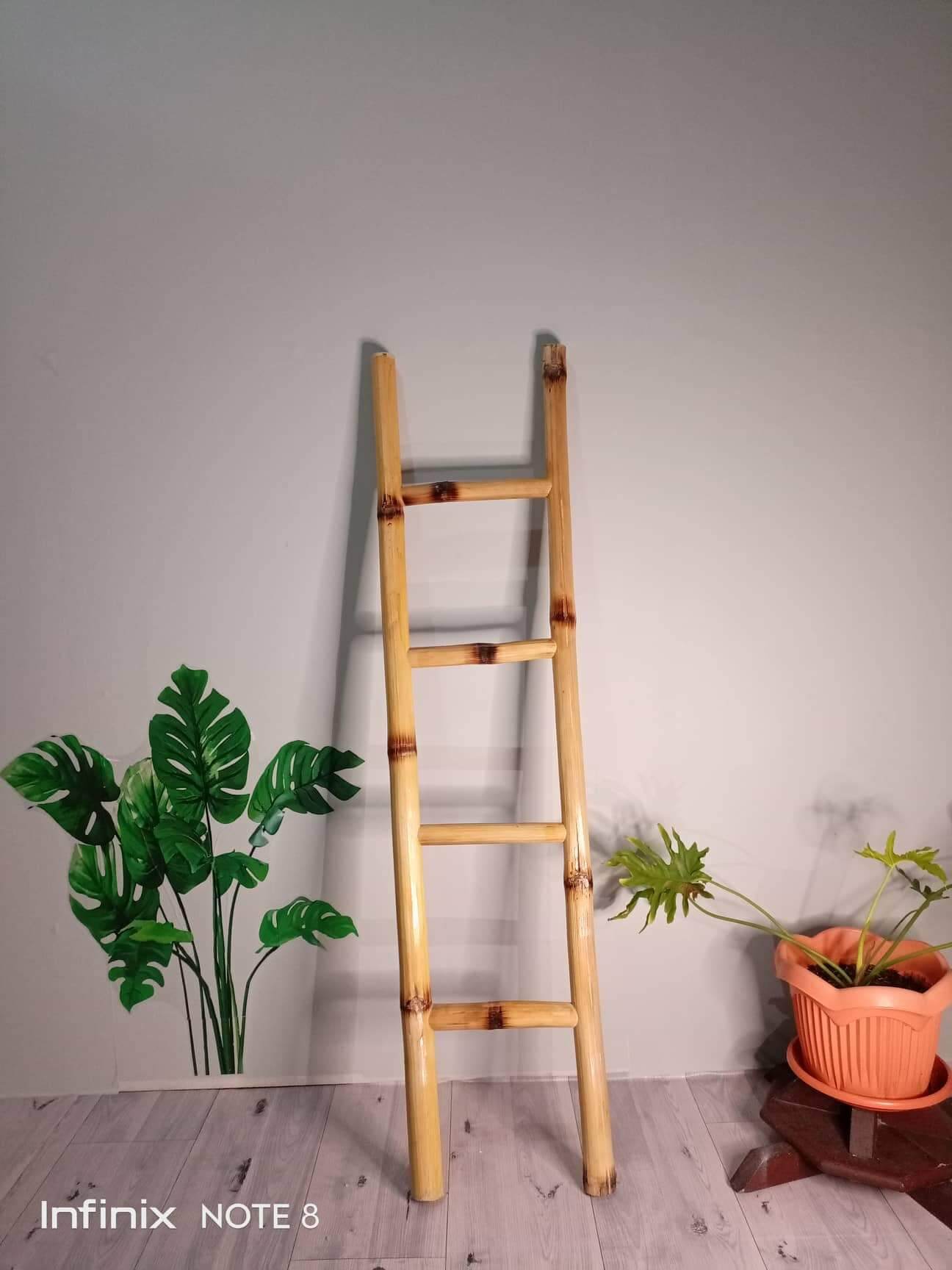 5ftx12" TRELLIS BAMBOO and RATTAN LADDER FOR PLANT/TOWEL RACK | Lazada PH