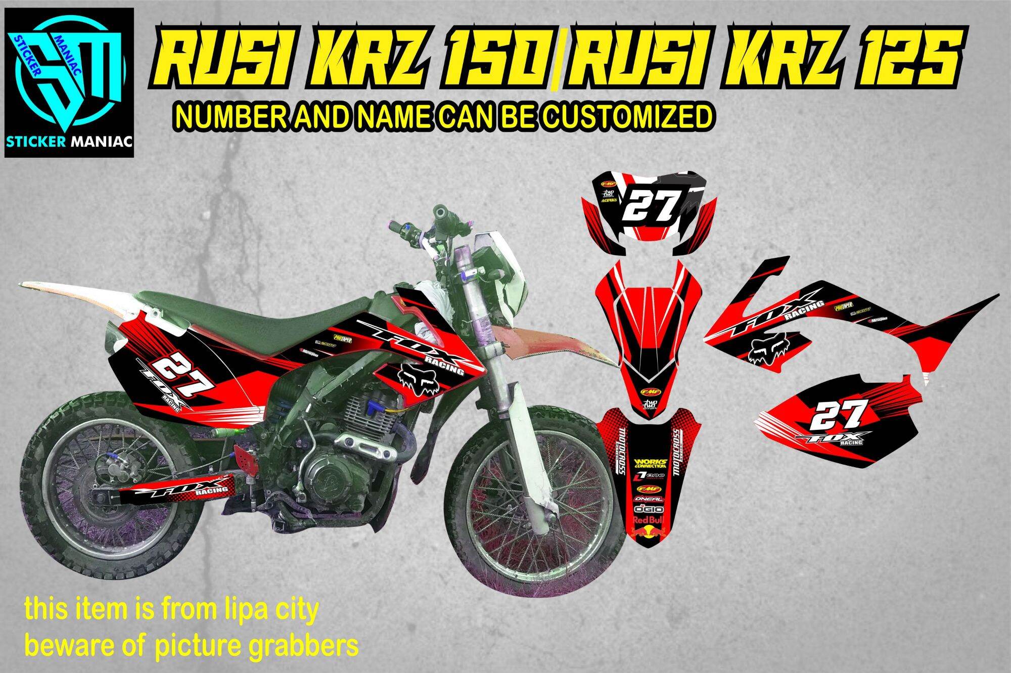Rusi KRZ 200, Rusi KRZ 150 full body decals | Lazada PH