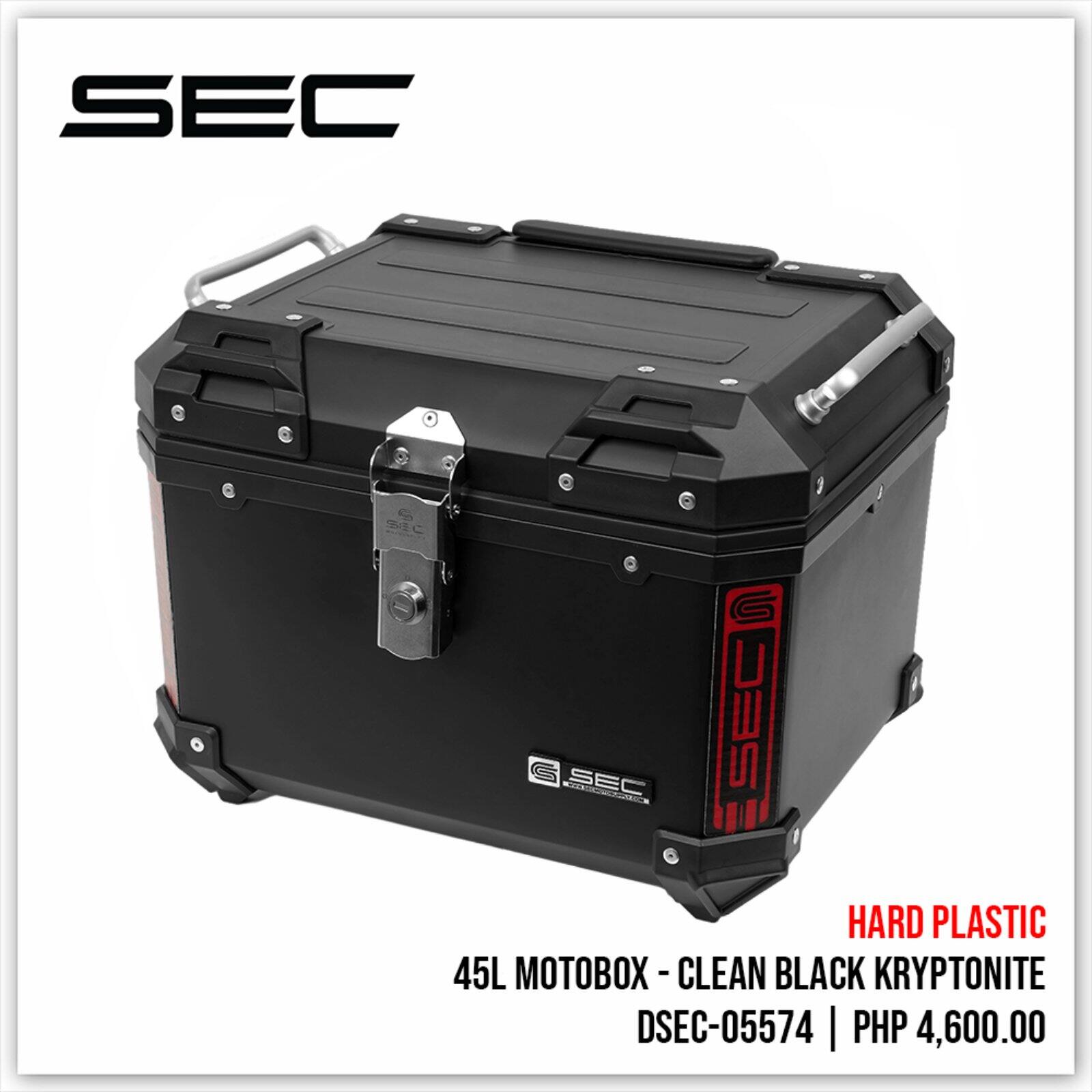 Sec 45 liters topbox kryptonite Hard plastic | Lazada PH