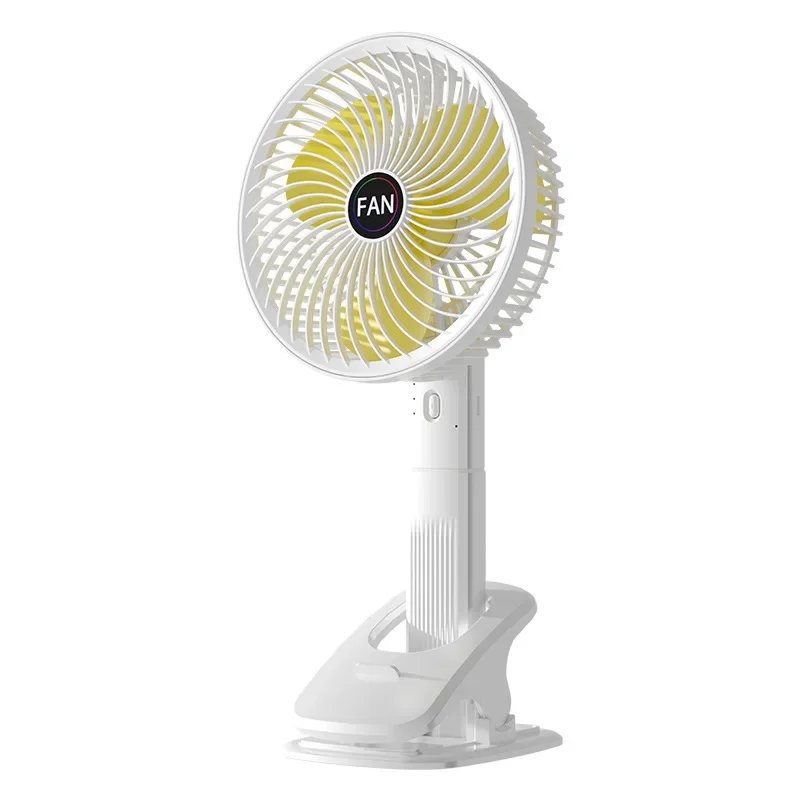 New Home Portable Electric Clip Fan Cordless 1200mah Desktop Wall Fan ...