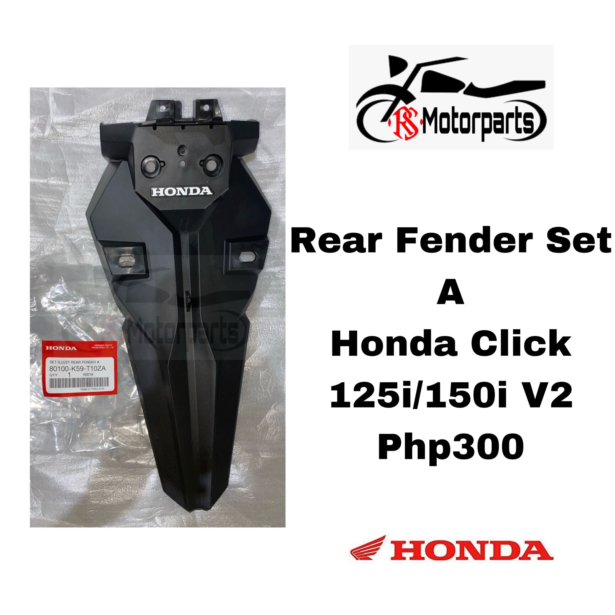 REAR FENDER SET A FOR HONDA CLICK 125i/150i V2 [80100-K59-T10ZA ...