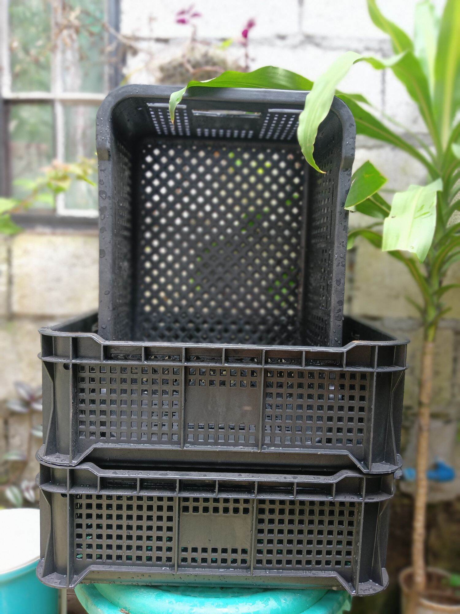 Set of 3 Half crates/rubberized half crates multipurpose crates ...