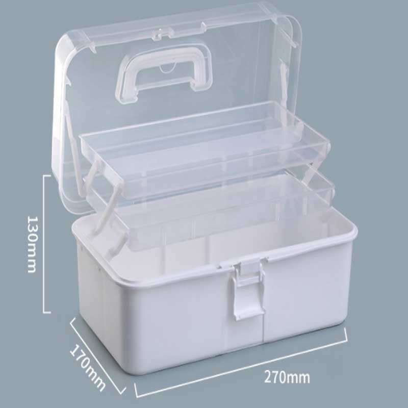 Three-layer Transparent Plastic Craft Storage Box, Sewing Storage Box ...