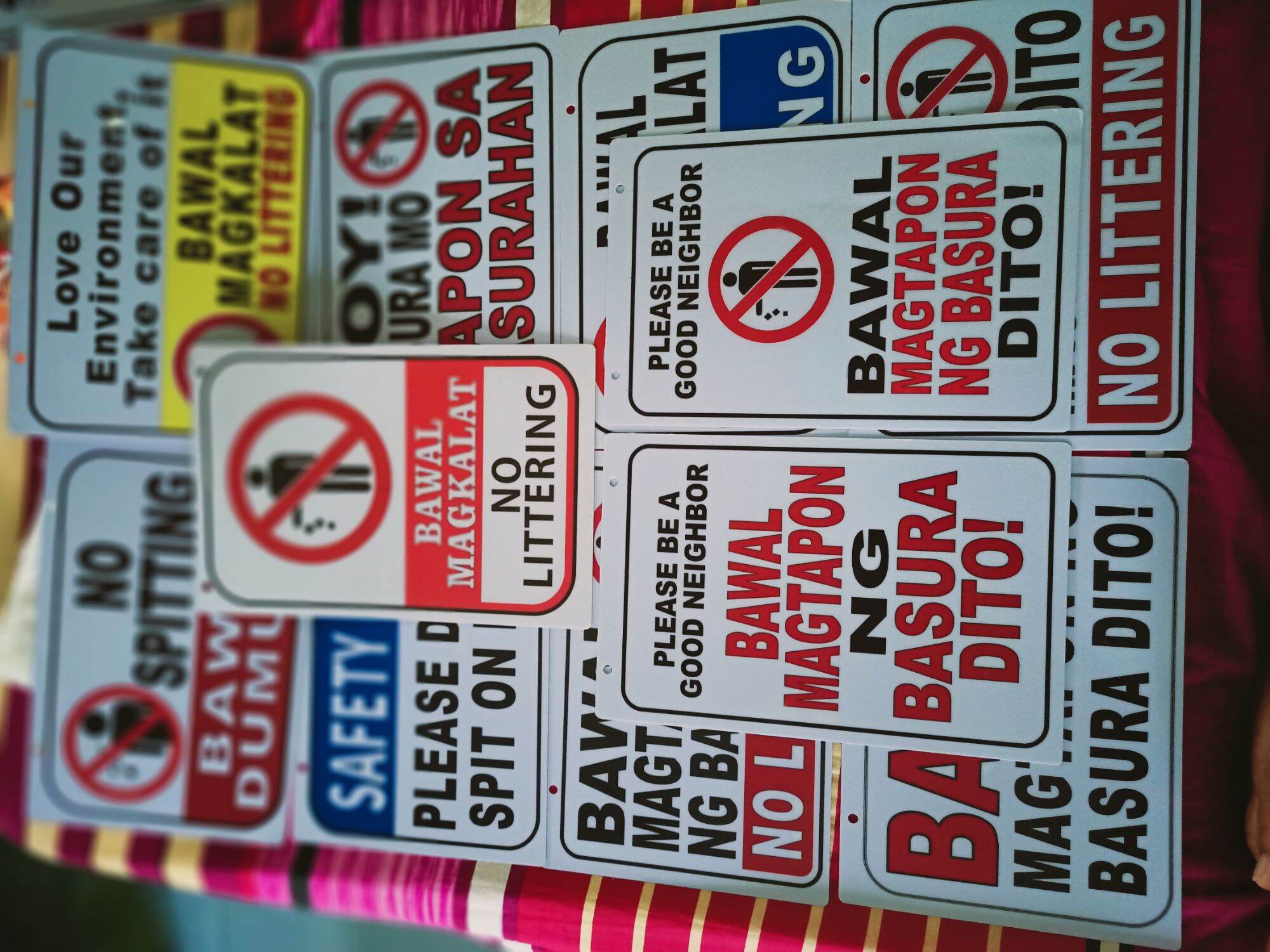 Bawal Magtapon ng Basura Dito SIGNAGE Material: PVC Plastic (like ATM ...