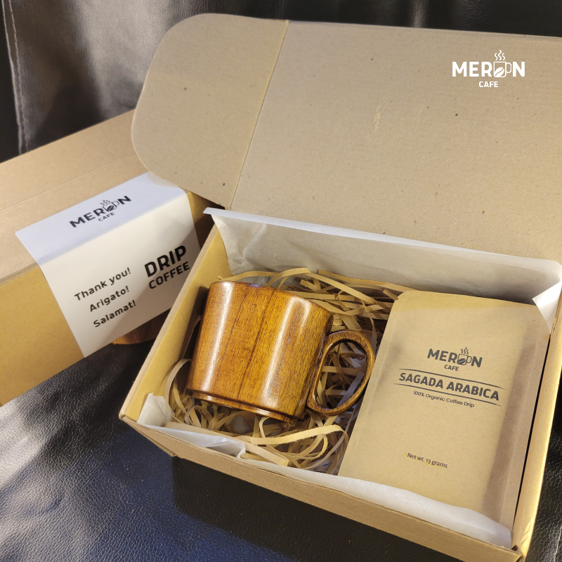 Coffee Drip Gift Set Box of 6's & Premium Wooden Cup - Meron Cafe ...