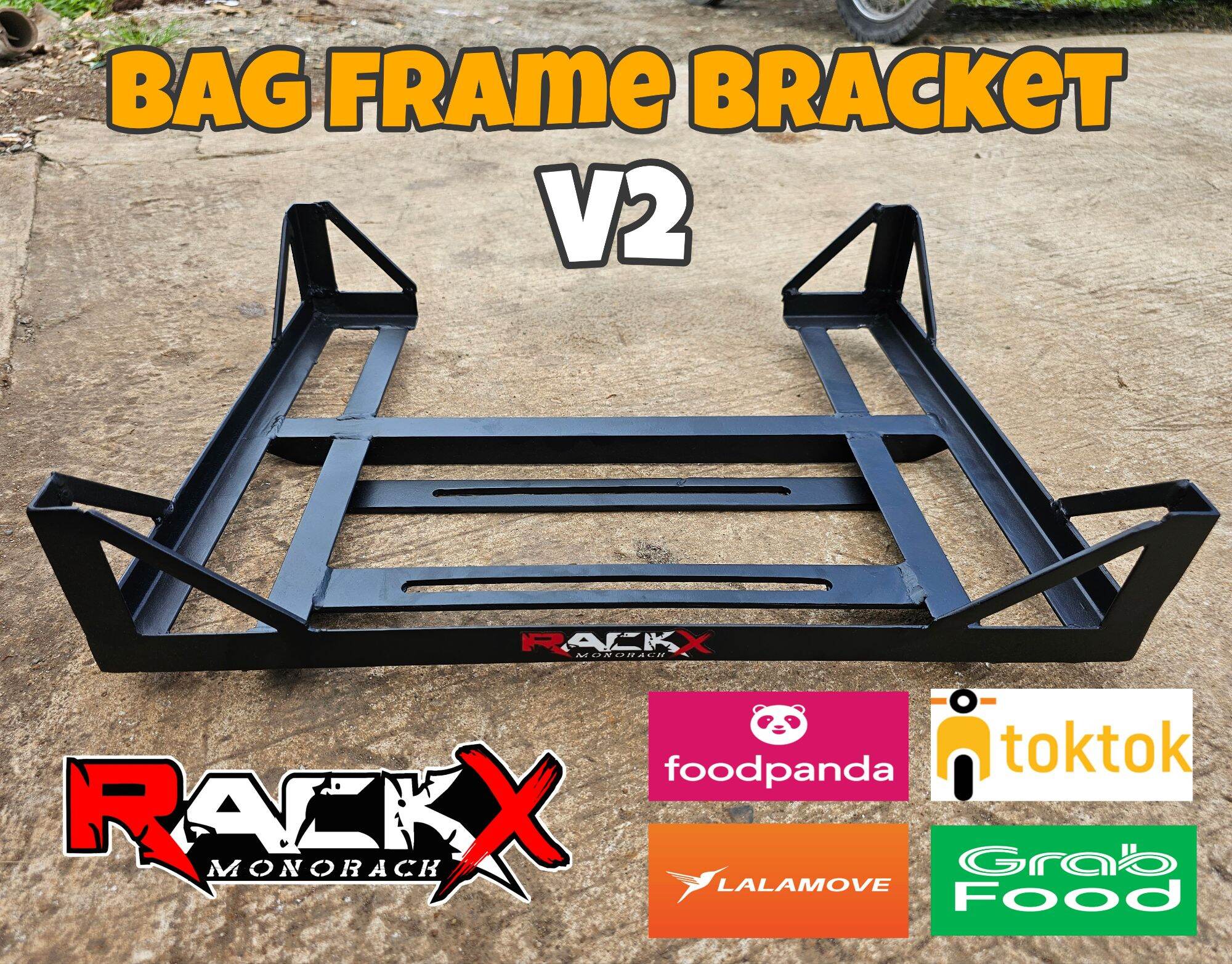 ADJUSTABLE BAG FRAME BRACKET FOR GRAB FOOD TOKTOK LALAMOVE FOOD PANDA ...