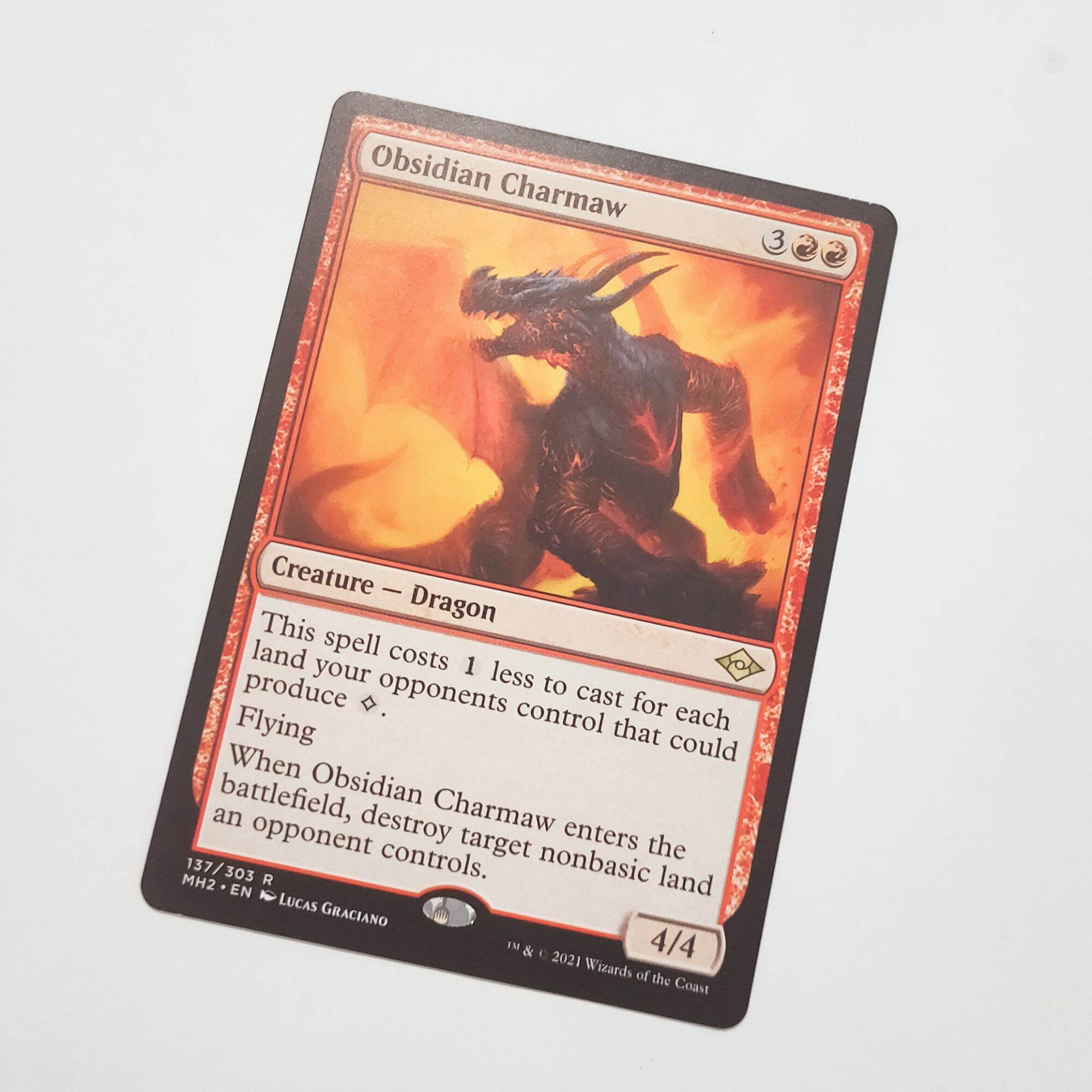 MTG Card OBSIDIAN CHARMAW Magic the Gathering Trading Card Game Red ...