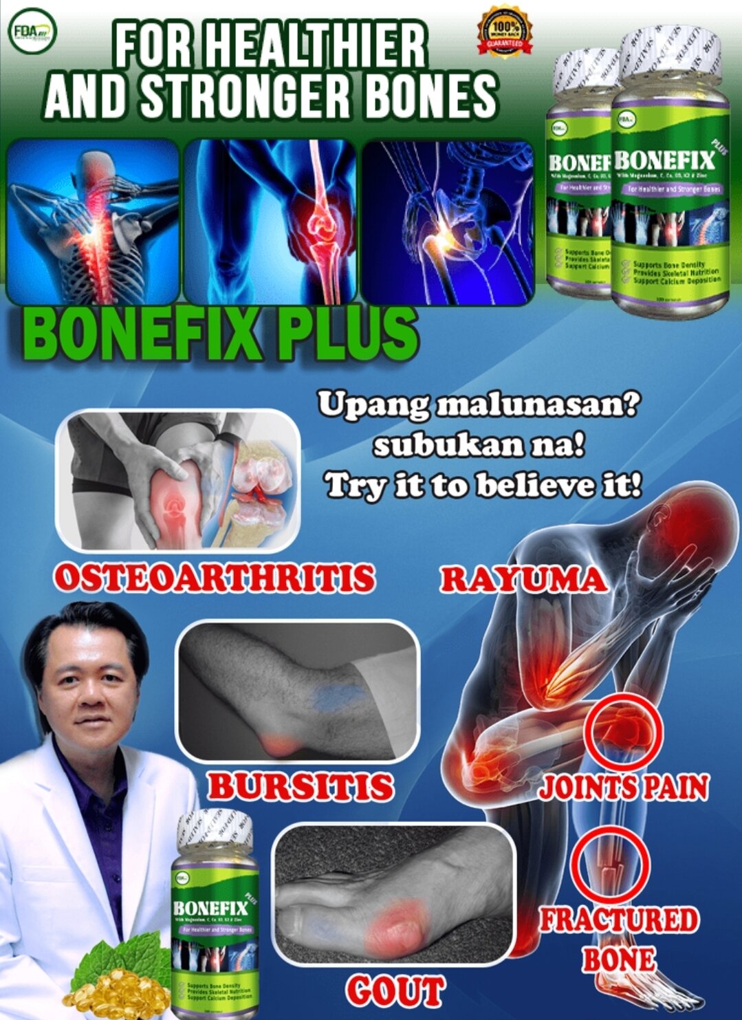 BONEFIX Plus for a healthier and Stronger Bones fda Approved | Lazada PH