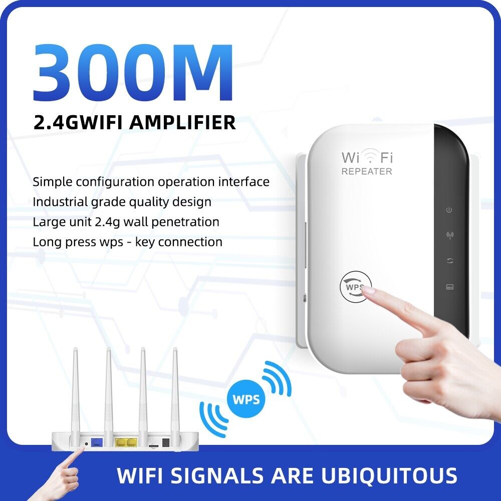 PIX-LINK WR03 Wireless WiFi Repeater Extender 300M White Wi-Fi Amplifier 802.11N/ B /G Booster ...