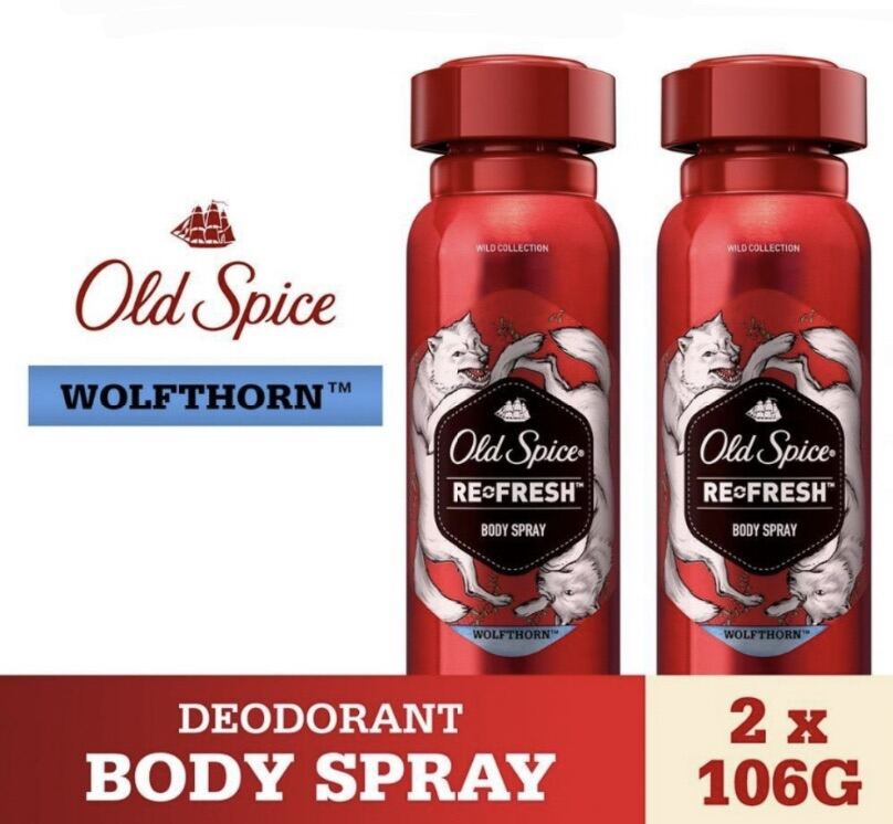 Old Spice Body Spray Wolfthorn 106g x 2pcs | Lazada PH