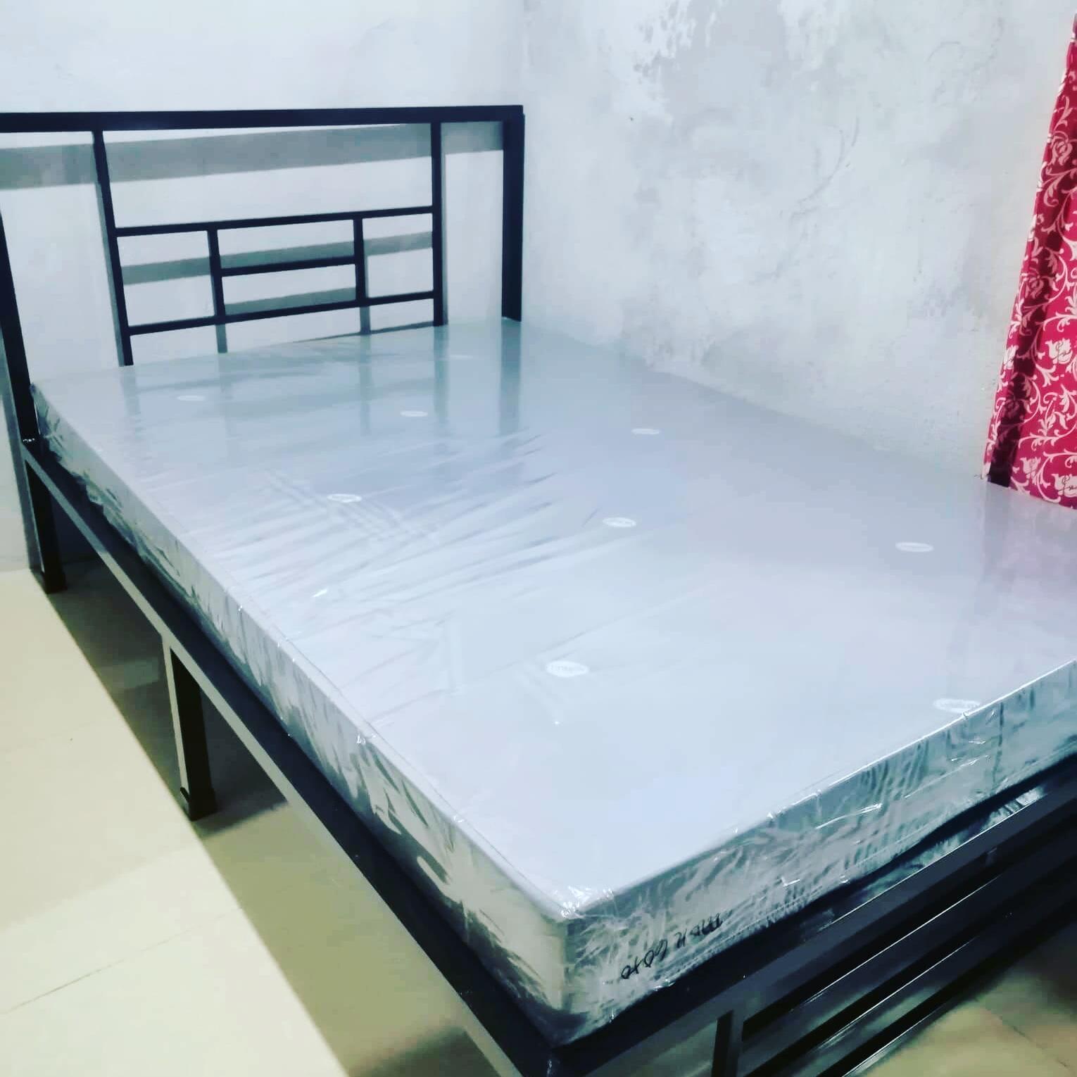 Heavy Duty Galvanized Steel Bed Frame Collapsible , Size Double | Lazada PH