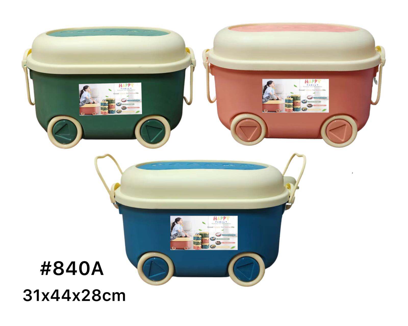 Stackable Storage Box with Wheels, Rectangular Style Rolling Storage ...