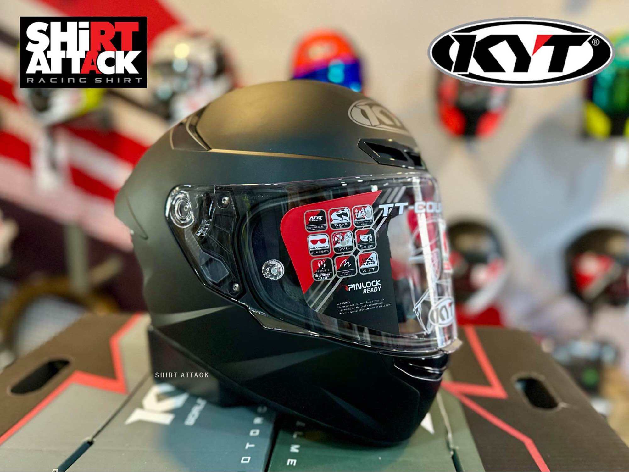 KYT TT-Course Matt black | Lazada PH