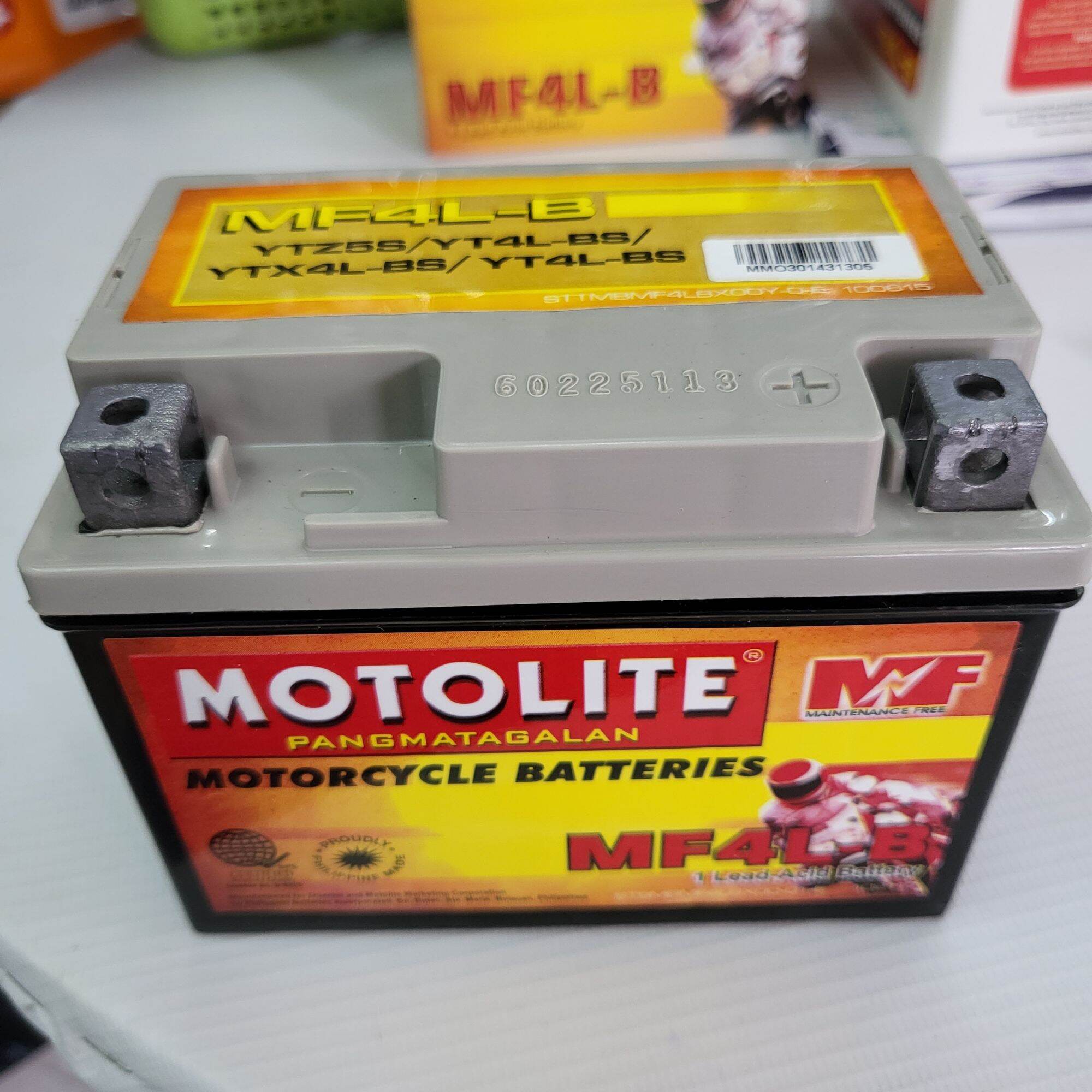 MOTOLITE Battery MF4L/YB4L for WAVE100 / DASH110/ MIO SOUL/ XRM(NO ...