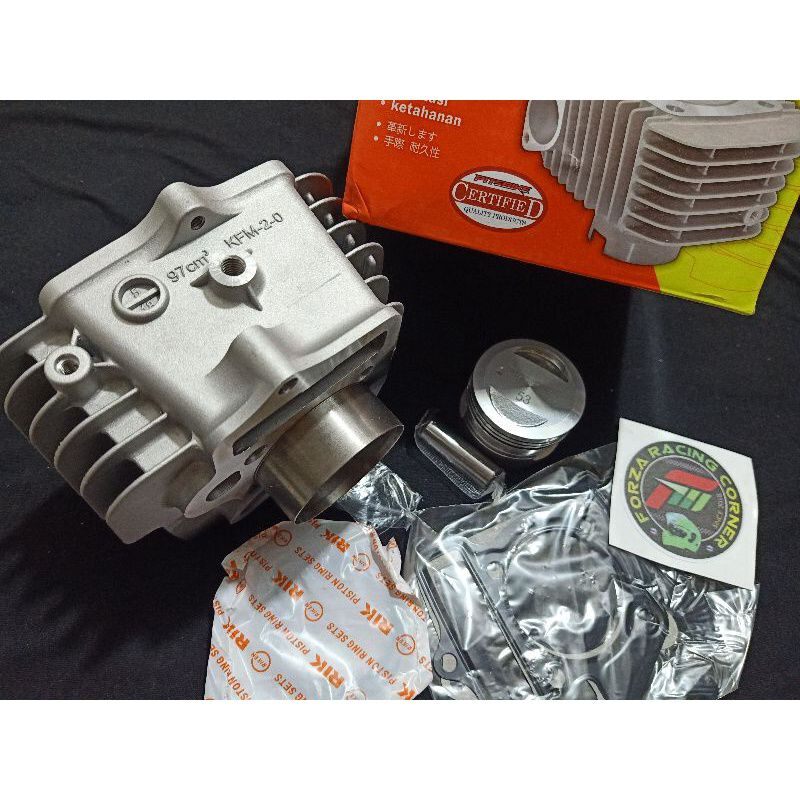 PITSBIKE WAVE100 BLOCK BORE BOREKIT STEELBORE STEEL BOREKIT 50mm 53mm ...