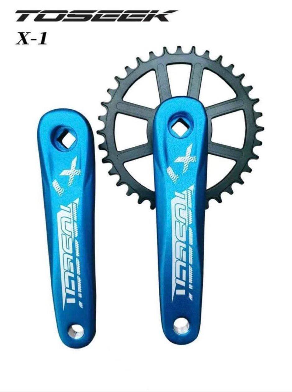 Toseek crank 1x/Chain wheel 1x34t 1x36t square type crank toseek alloy ...