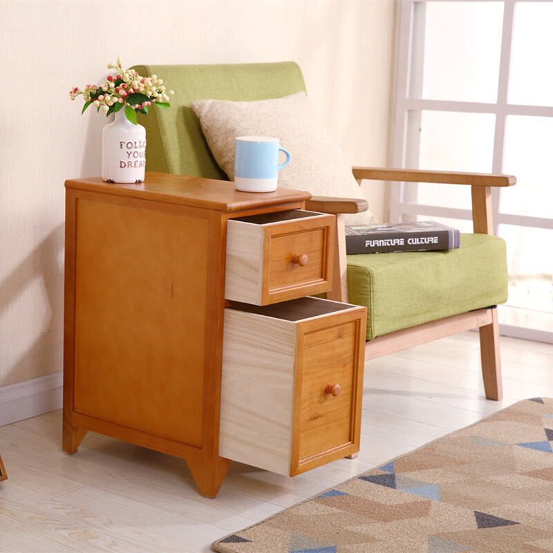 Solid Wood Mini Bedside Cabinet Width 20-25-30cm Bedroom Sofa Side ...