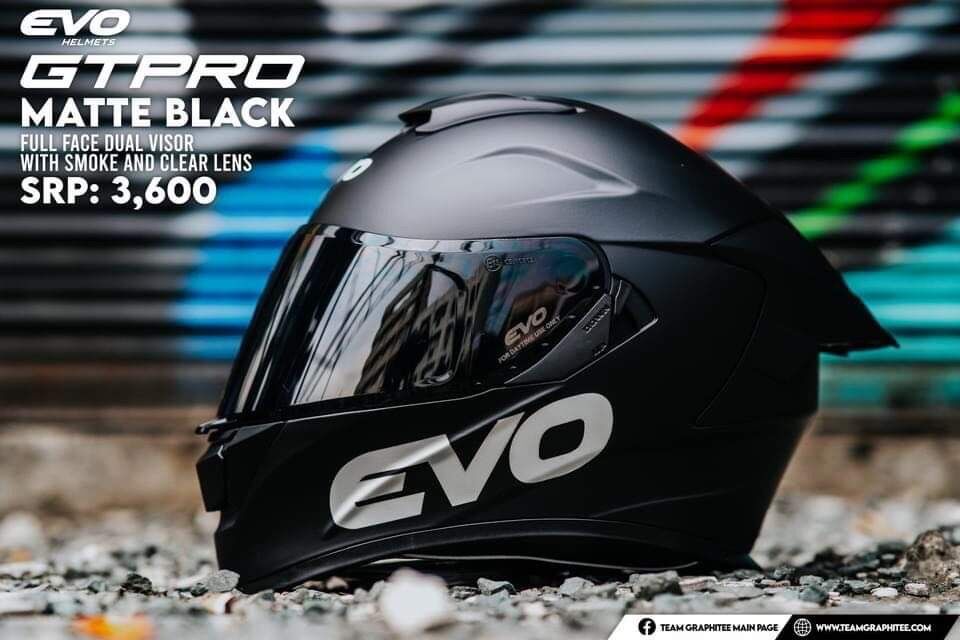EVO GT PRO & GT PRO WRAITH full face dual visor helmet with FREE CLEAR ...