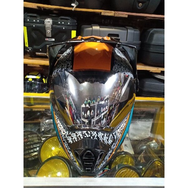 Full face Helmet (Lev3) Motard Dual Visor | Lazada PH