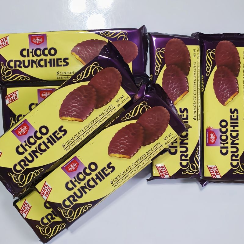 PACK OF 4 - Fibisco Choco Crunchies 60g, Choco Pie, Fudgee Bar, Choco ...