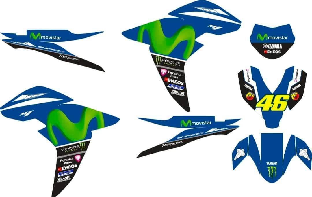 DECALS MOVISTAR GLOSS & MATT LAMINATED FOR SNIPER 155 | Lazada PH