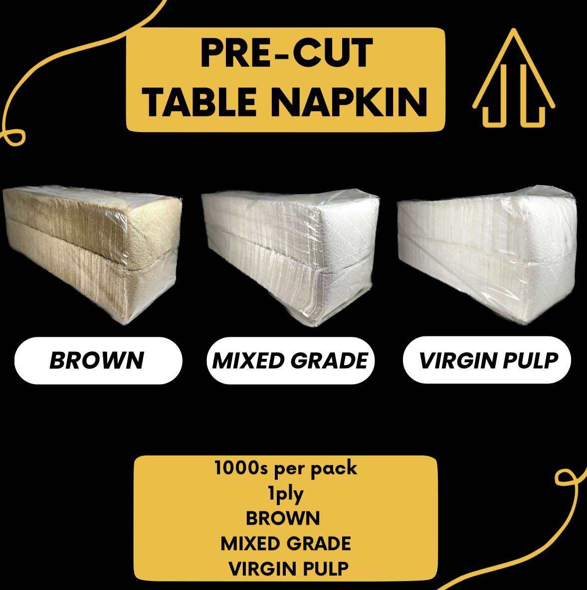 PRE-CUT TABLE NAPKIN 1000s PER PACK | Lazada PH