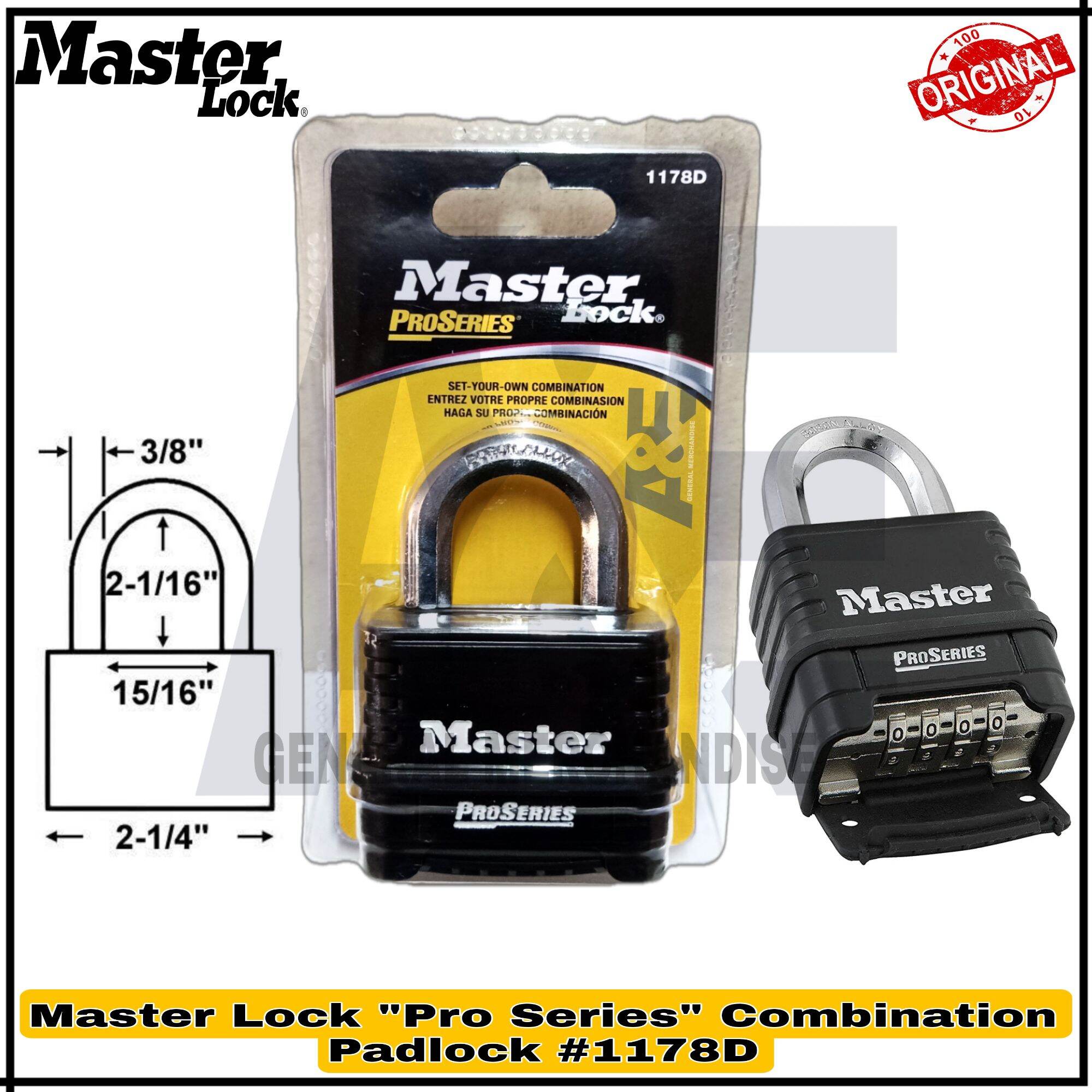 Master Lock "Pro Series" Combination Resettable Padlock H.D #1178-D ...