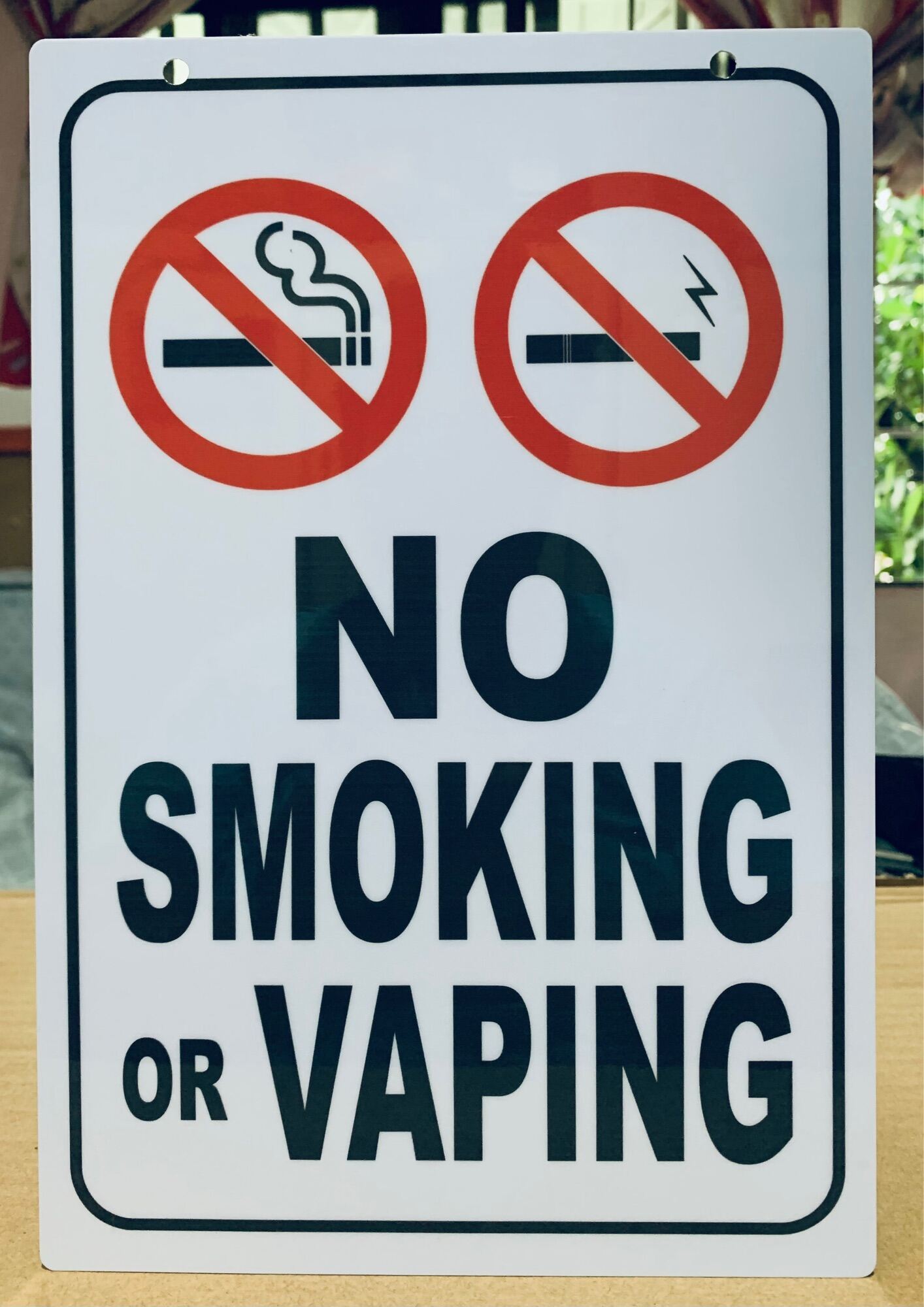 NO SMOKING OR VAPING Hard PVC Signage 7.8x11 inches | Lazada PH
