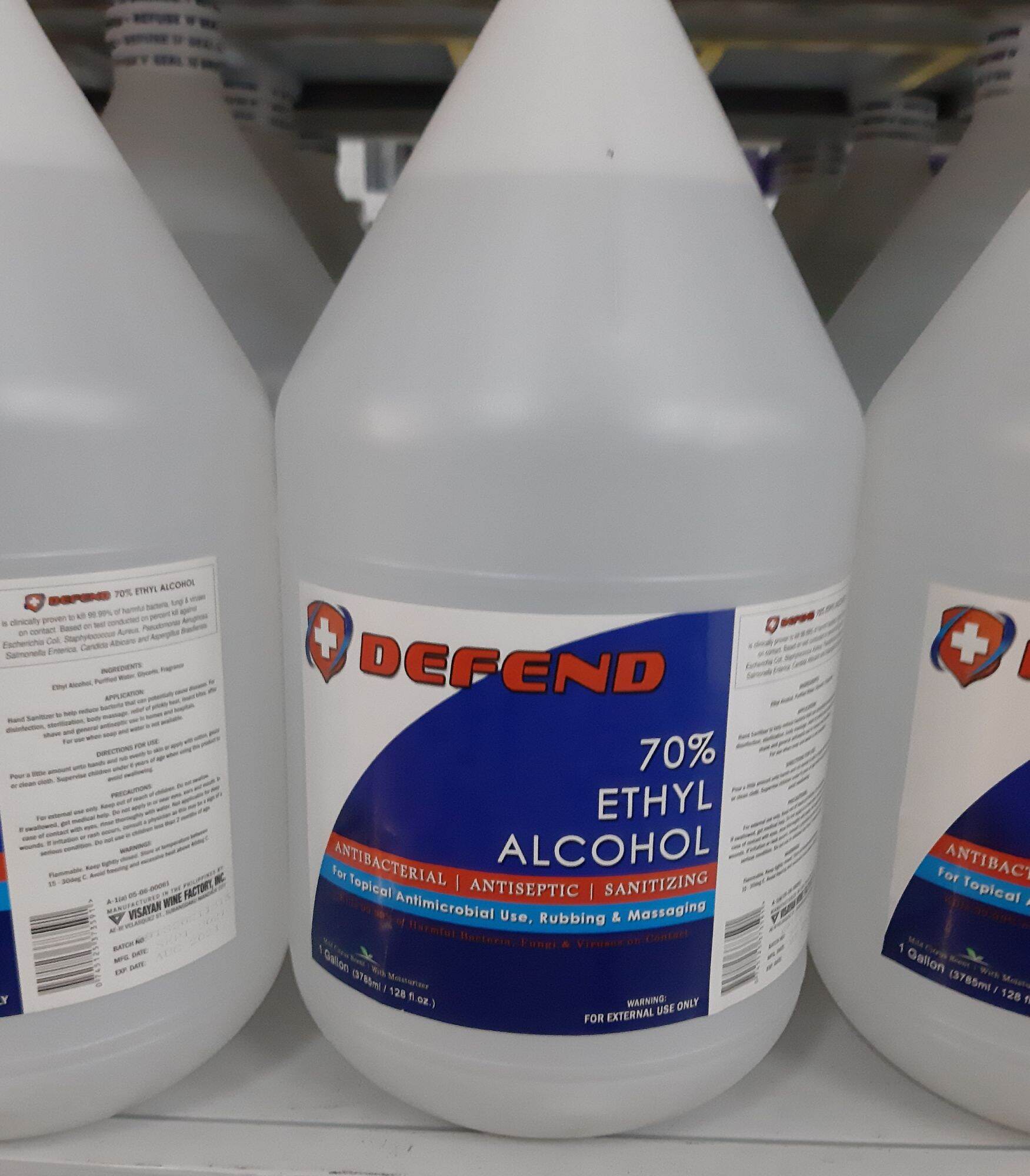 Defend Alcohol 70% 1 Gallon | Lazada PH
