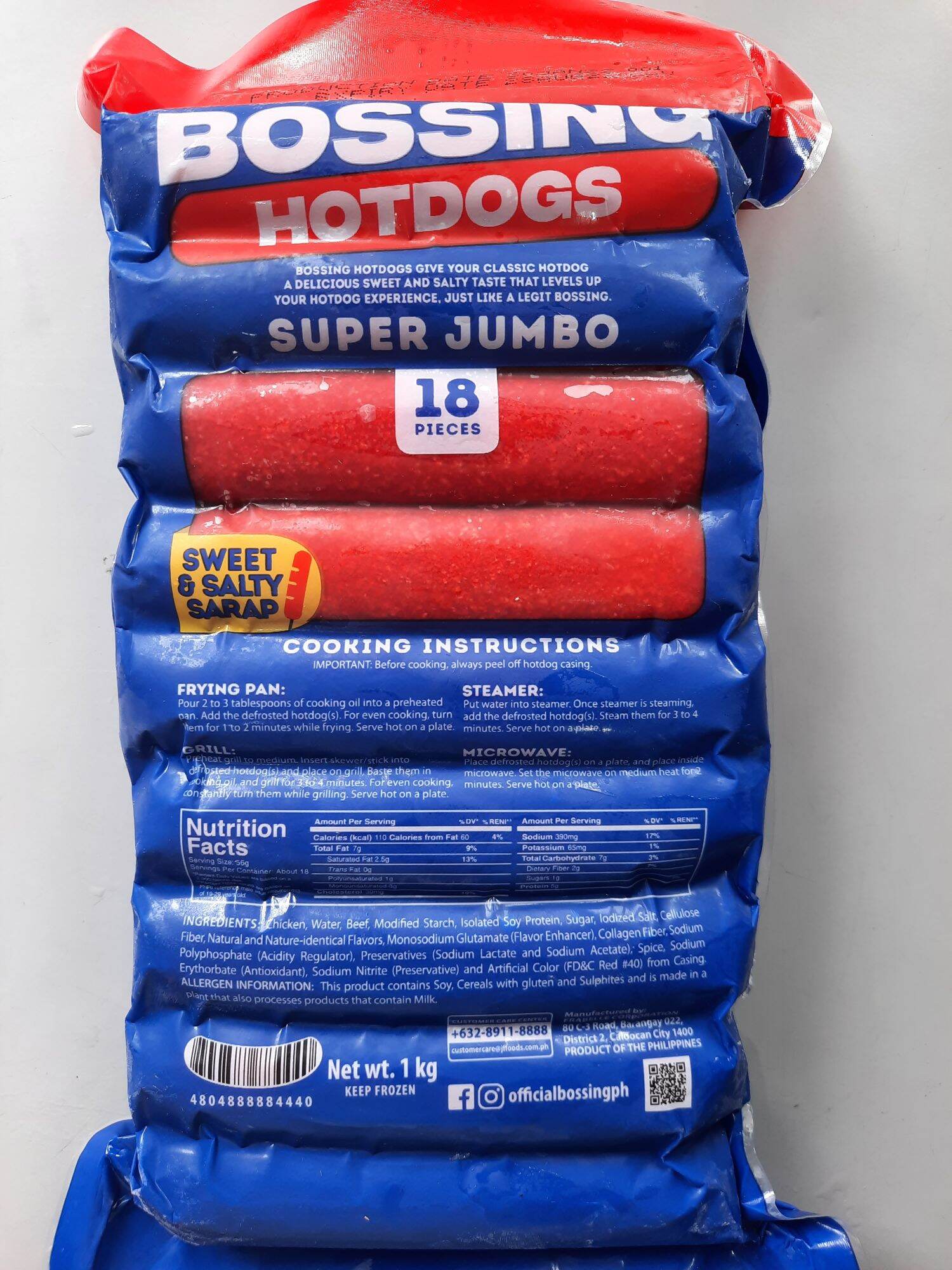 Frabelle Bossing Hotdog Super Jumbo 18's | Lazada PH