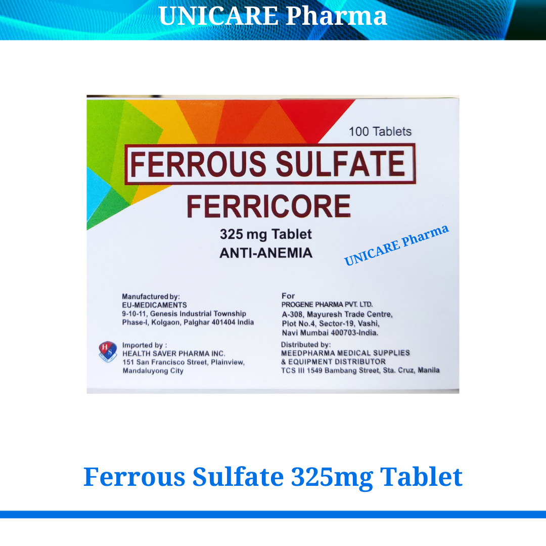 Ferrous Sulfate FERRICORE 325mg 100s Tablets | Lazada PH