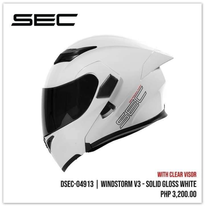 SEC Windstorm v3 w/ Free Extra Clear Visor and Spoiler | Lazada PH