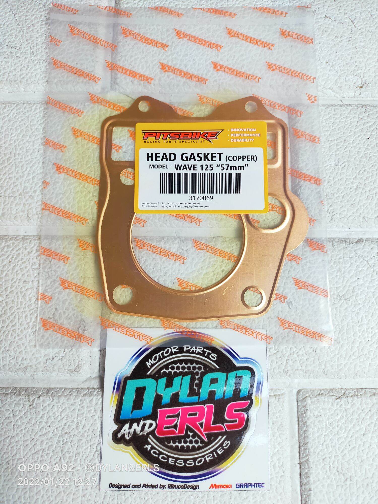 Pitsbike Head Gasket Copper for Wave 125 (Double Spring) | Lazada PH