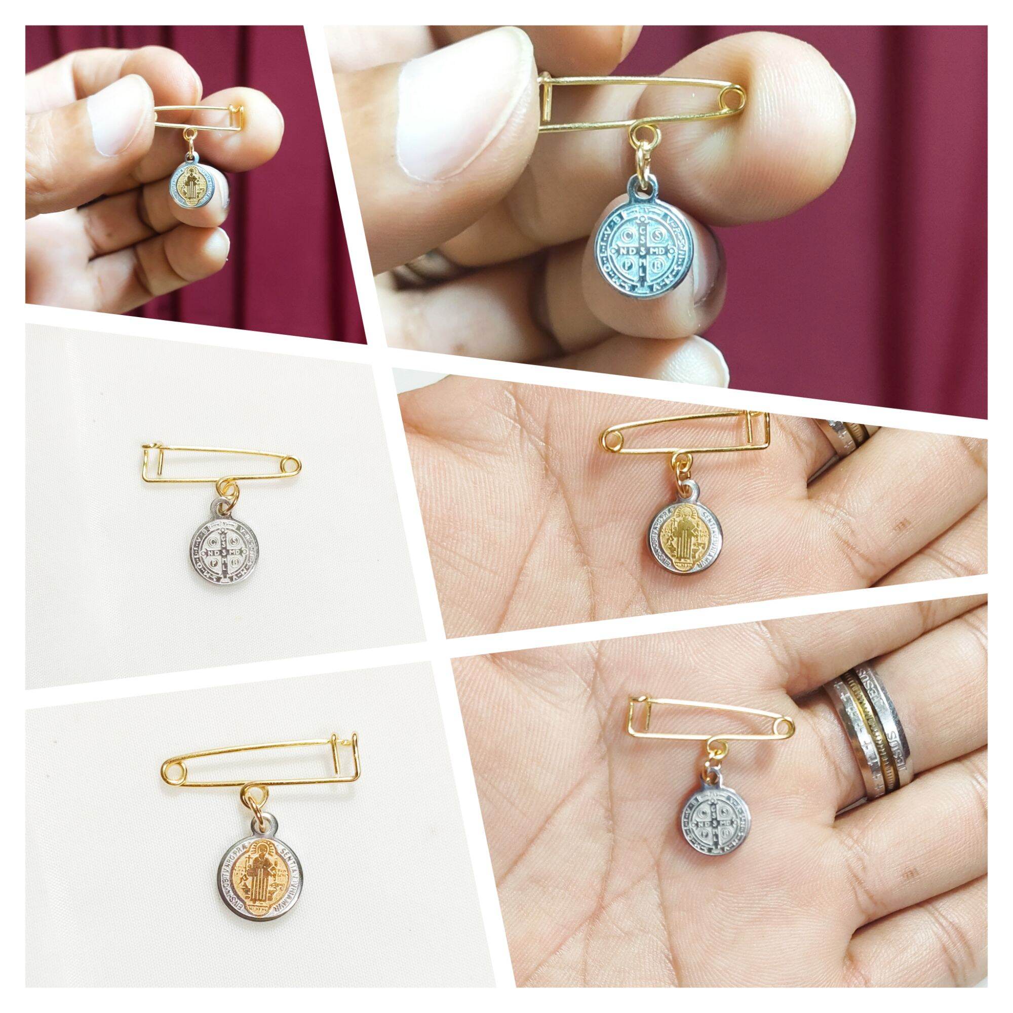 Original Anti-usog St. Benedict Small Miraculous Baby Pin Medal for ...